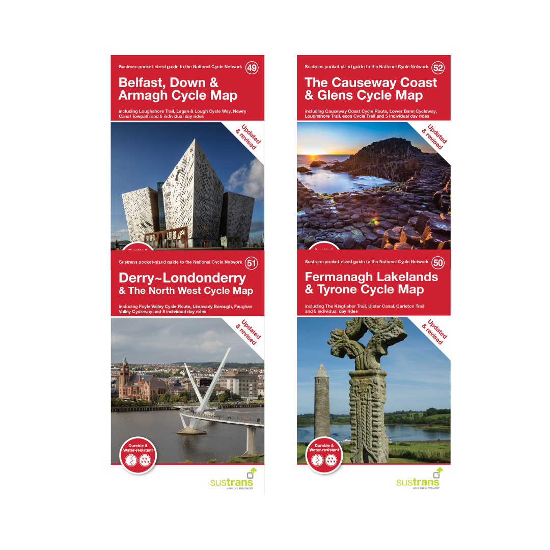 Northern Ireland Regional Map Collection | Sustrans Shop – Walk Wheel ...