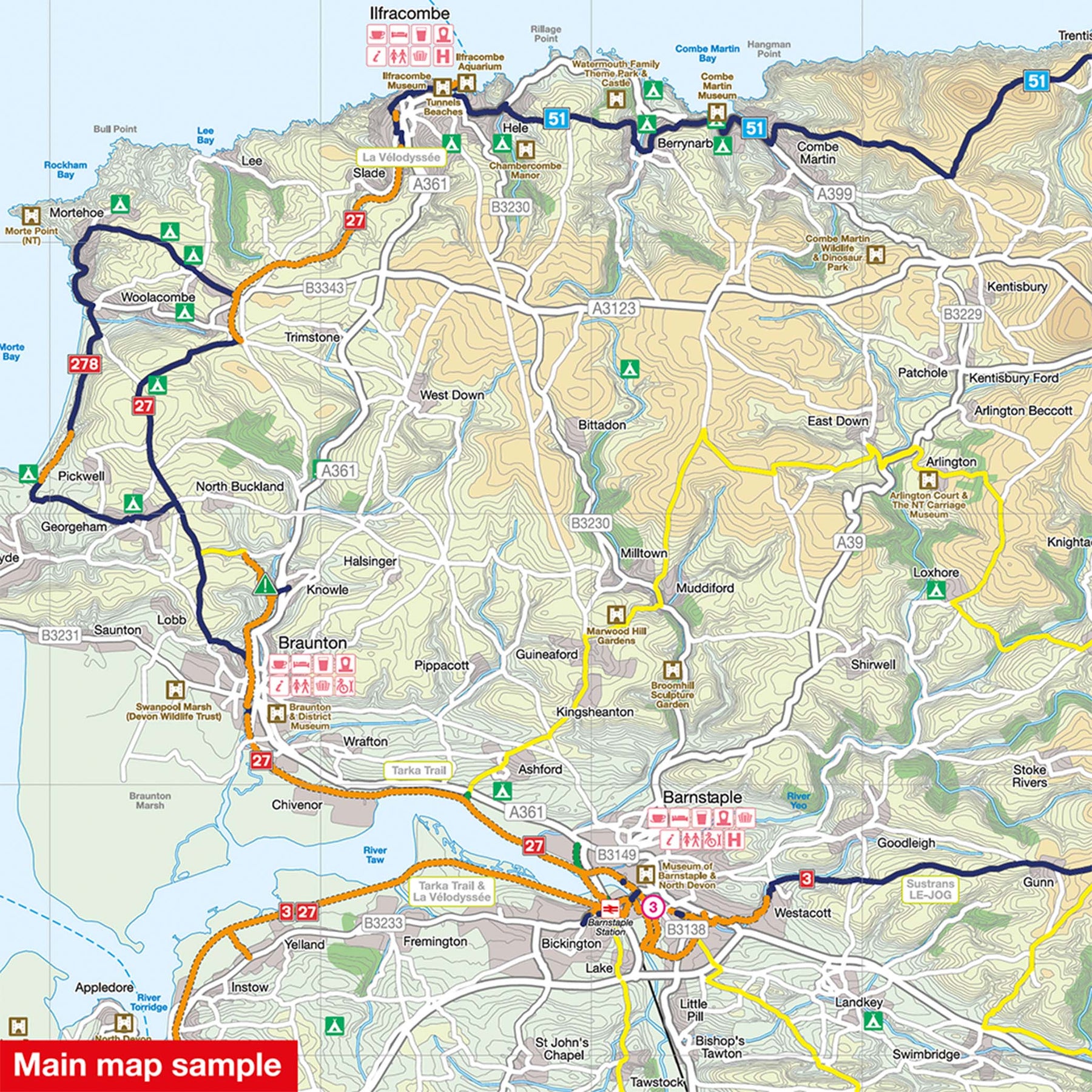 North Devon Cycle Map (3) – Walk Wheel Cycle Trust Shop