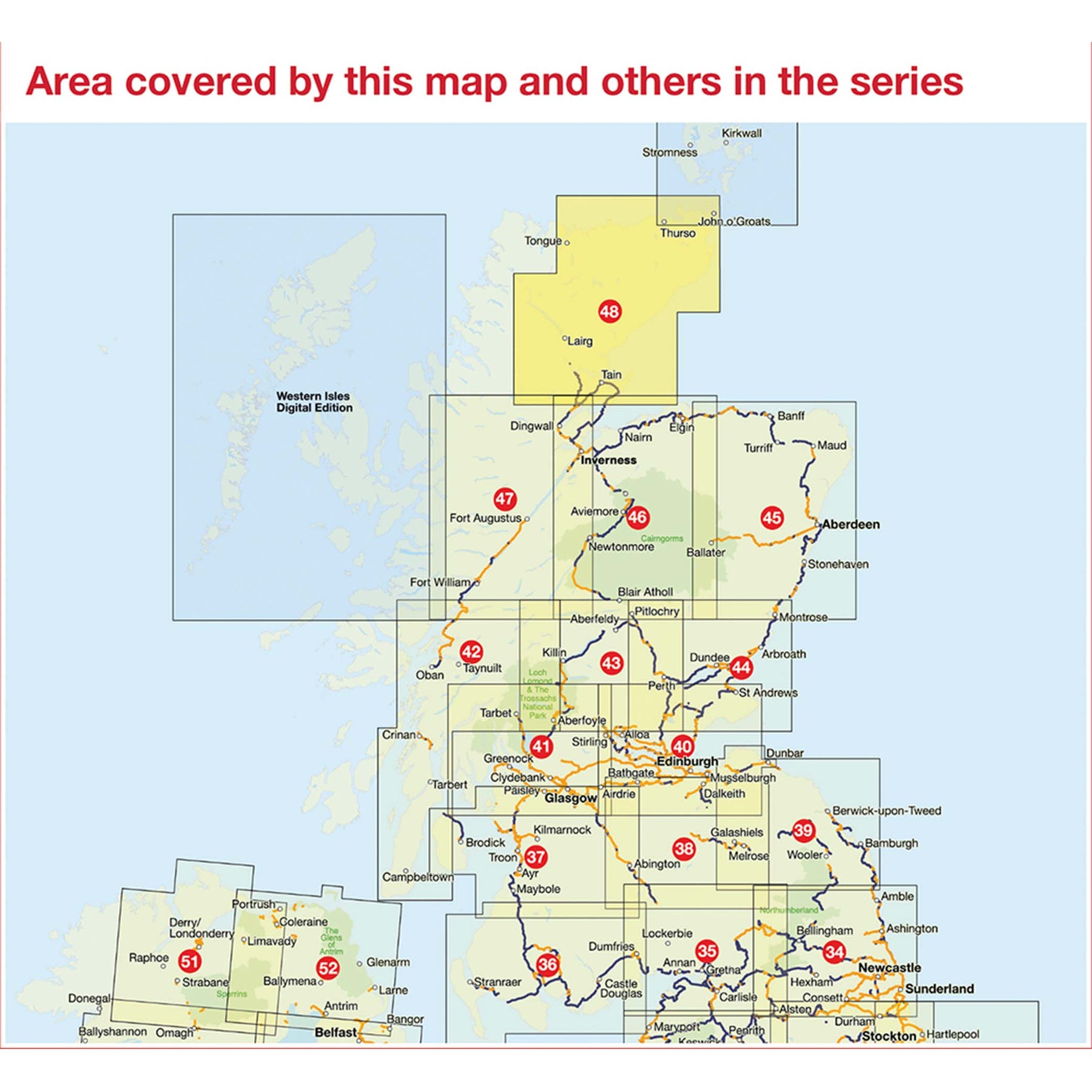 John o'Groats & the North Scottish Coast Cycle Map (48) – Walk Wheel ...