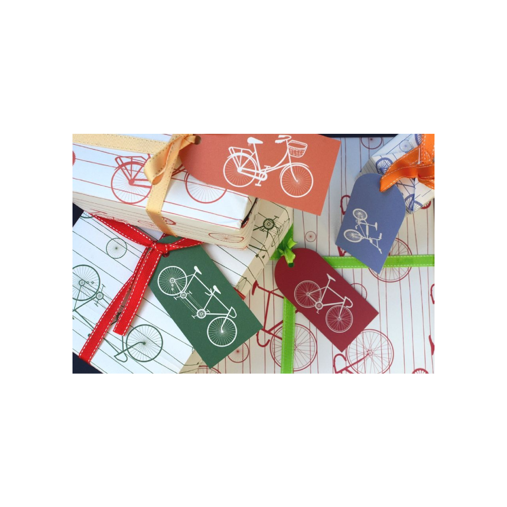 Bicycle Wrapping Paper & Gift Tags (Pack of 4) – Walk Wheel Cycle Trust ...